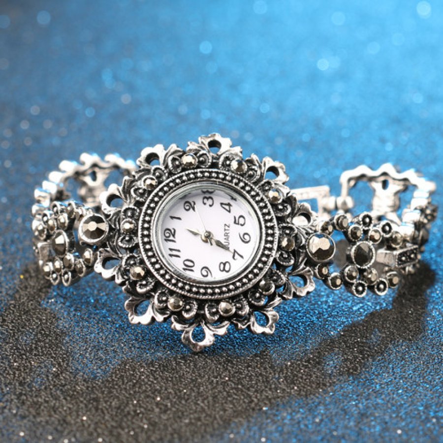 Ceas argint femei cu marcasite Maya