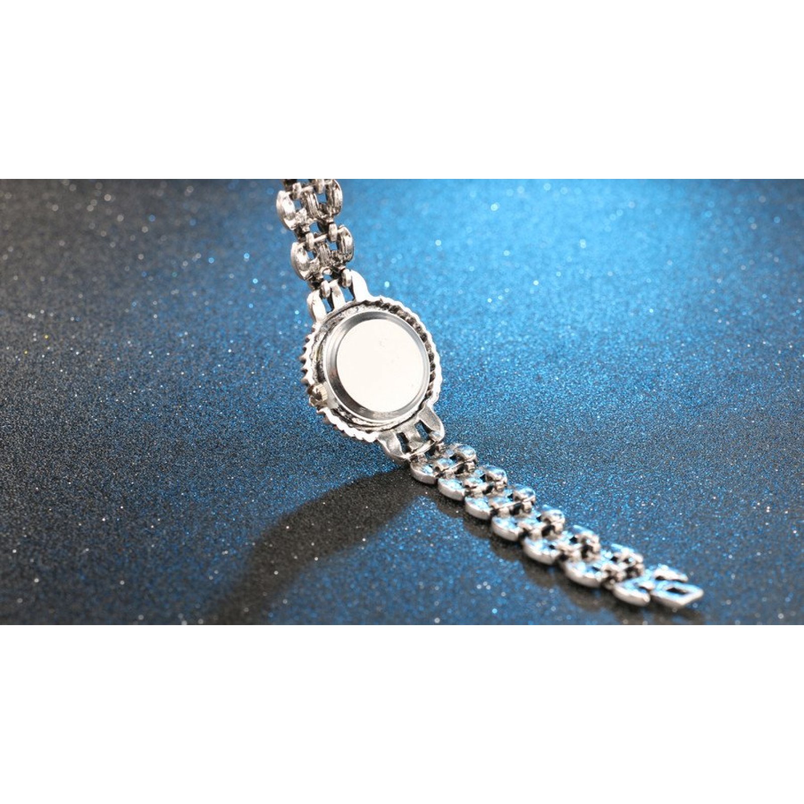 Ceas argint femei cu marcasite Sense